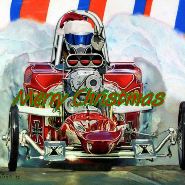 Santa Hot Rod - He Really Delivers All Those Toys in a T-Bucket Roadster